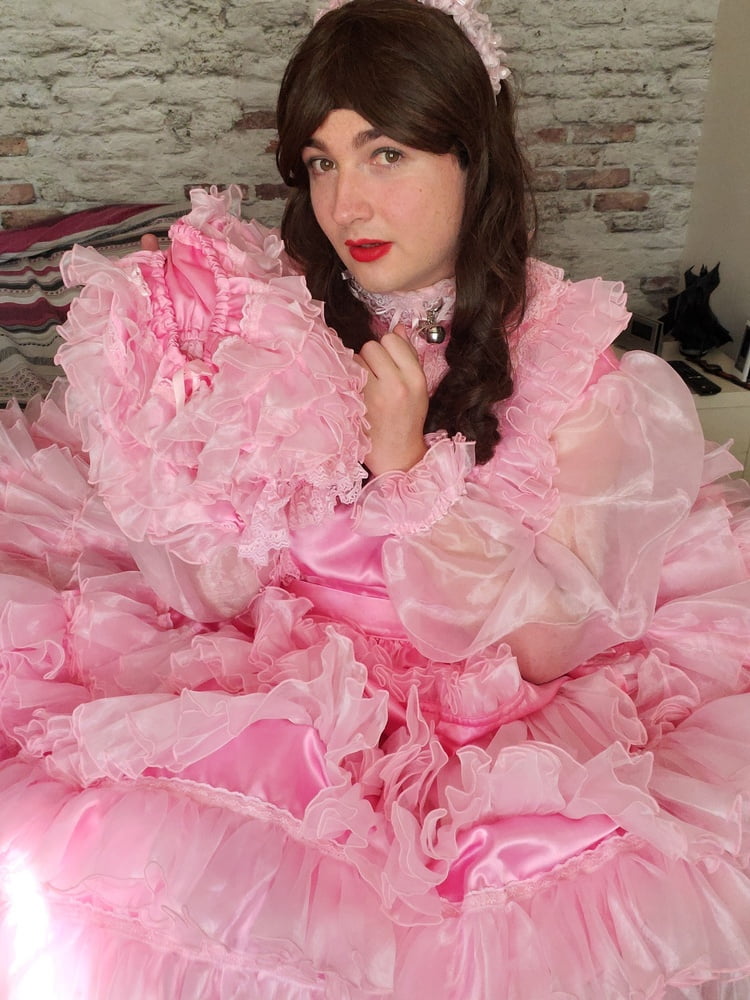 Sissy Long Frilly Pink Dress 12 Pics Xhamster