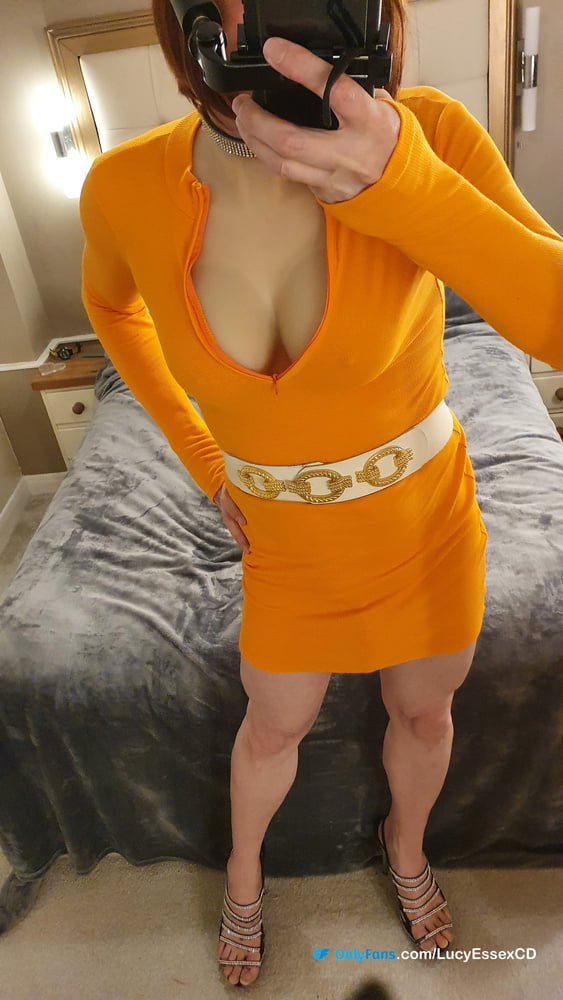 Tgirl Lucy In Orange Dress Pov Selfies 12 Pics Xhamster