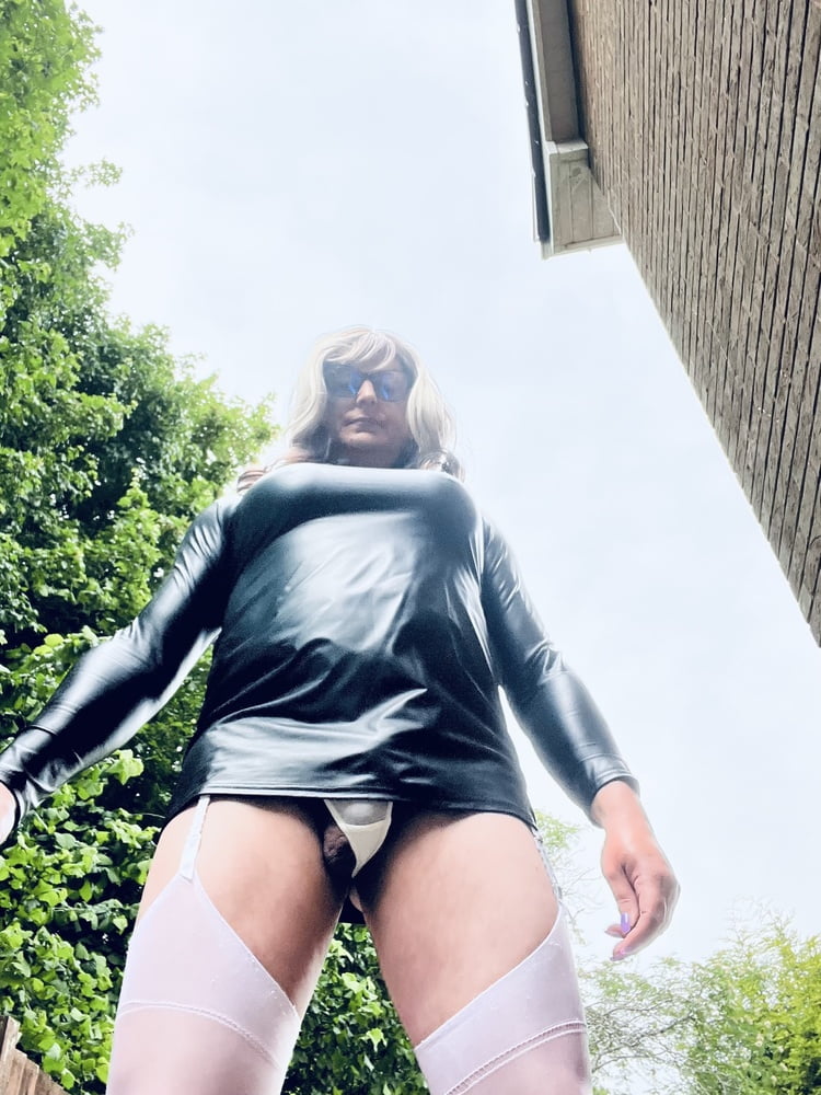 Crossdresser Kellycd In Black Pvc Dress 59 Pics Xhamster